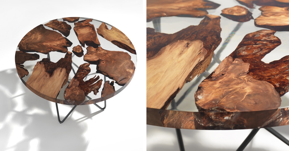 Sculptural Resin Table Is Made from 50,000-Year-Old-Wood | My Modern Met