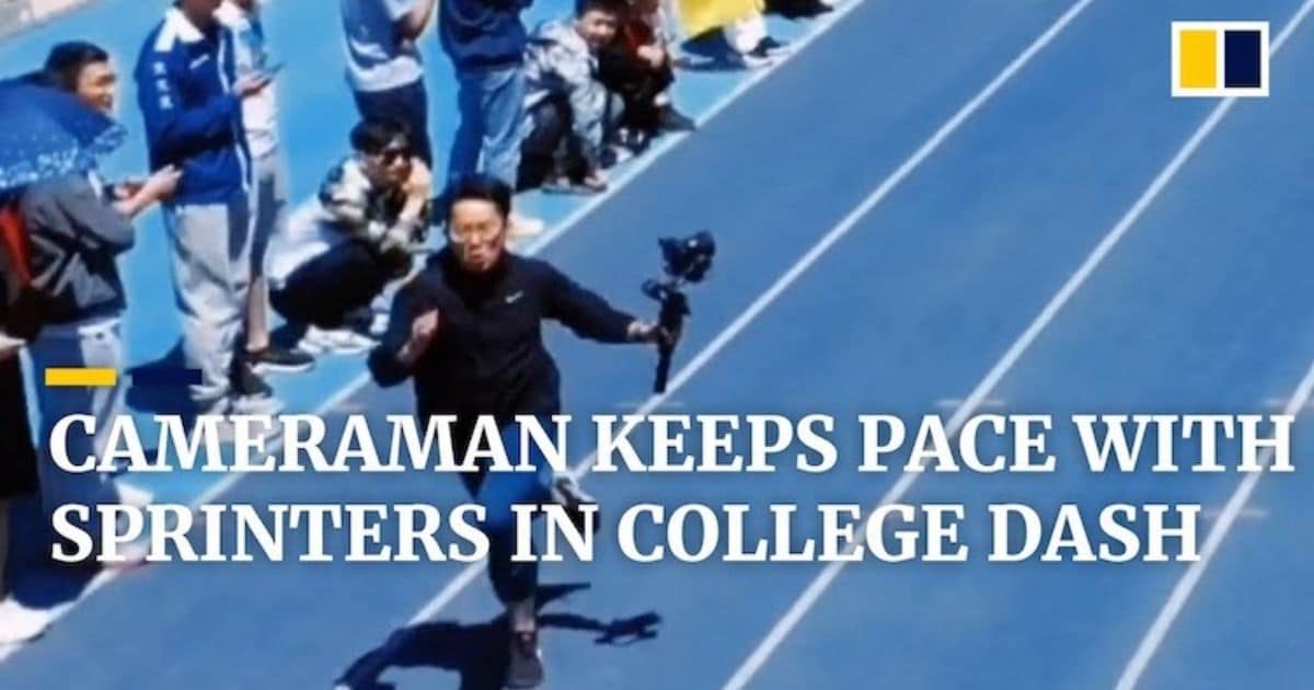 Incredible Cameraman Swiftly Outruns Sprinters in a 100m Race | My ...