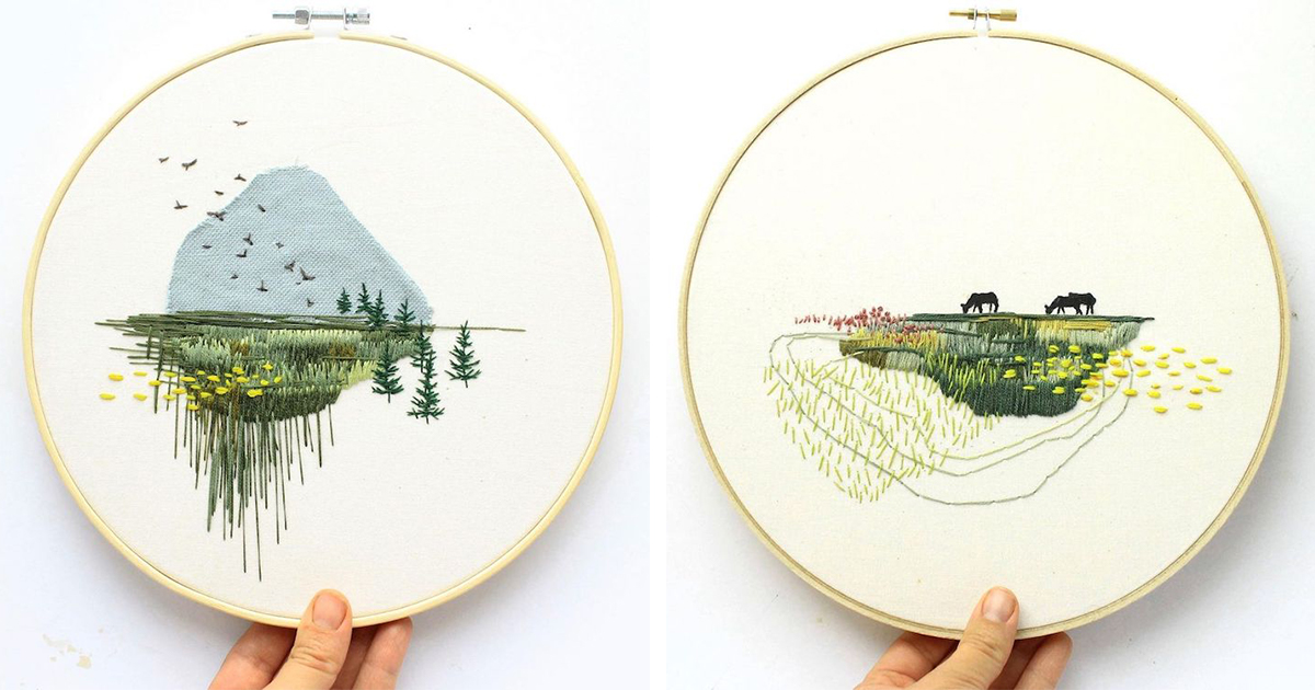 Abstract Landscape Embroidery Is a Love Letter to the Natural Beauty of ...
