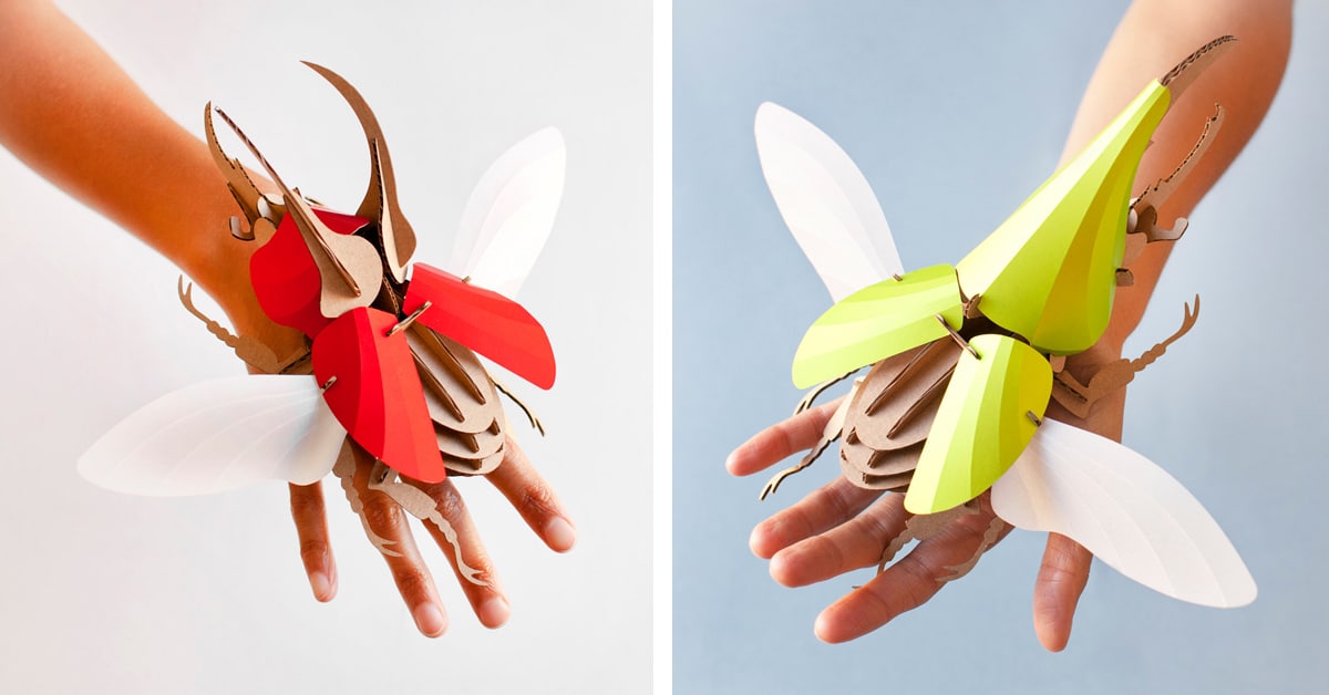 Build-Your-Own Beetle Kits Celebrate Insects Through Charming 3D Paper ...