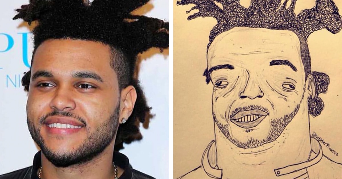The Weeknd Put an Artist’s Funny Drawing of Him as His Profile Picture ...