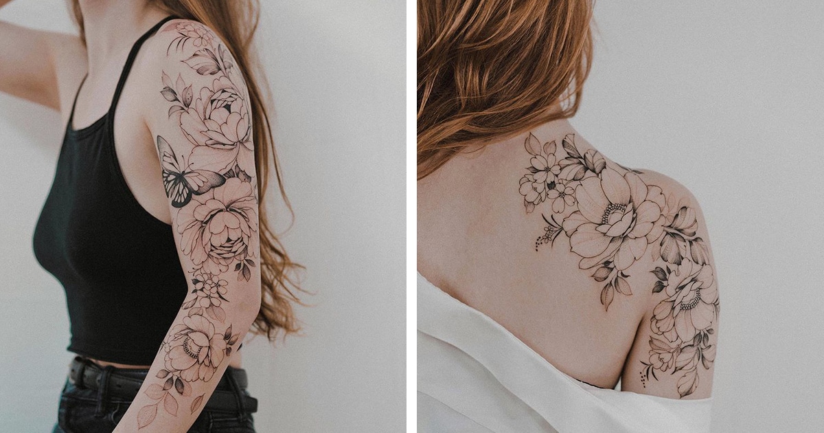 Tattooist Inks Delicate Floral Tattoos That Bloom Forever Across Skin ...