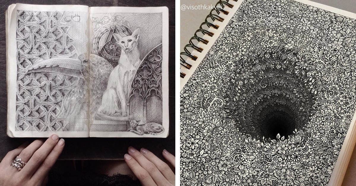 15+ Sketchbook Spreads That Will Inspire You to Get Drawing | My Modern Met