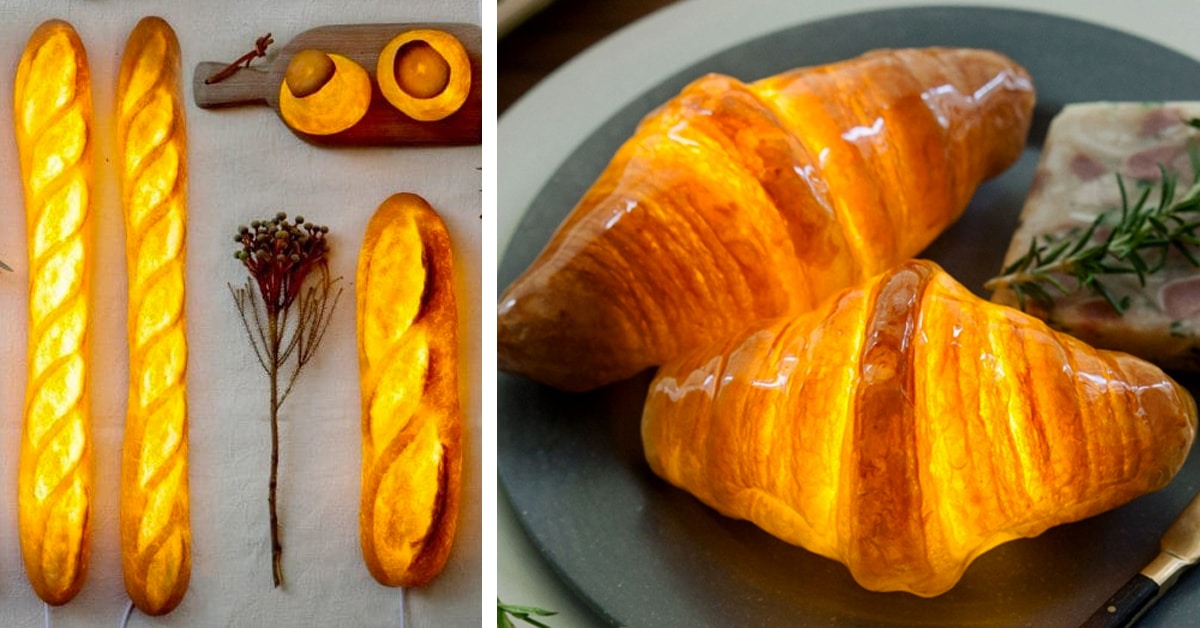 Artist Turns Real Loaves of Bread into Illuminating Lamps | My Modern Met