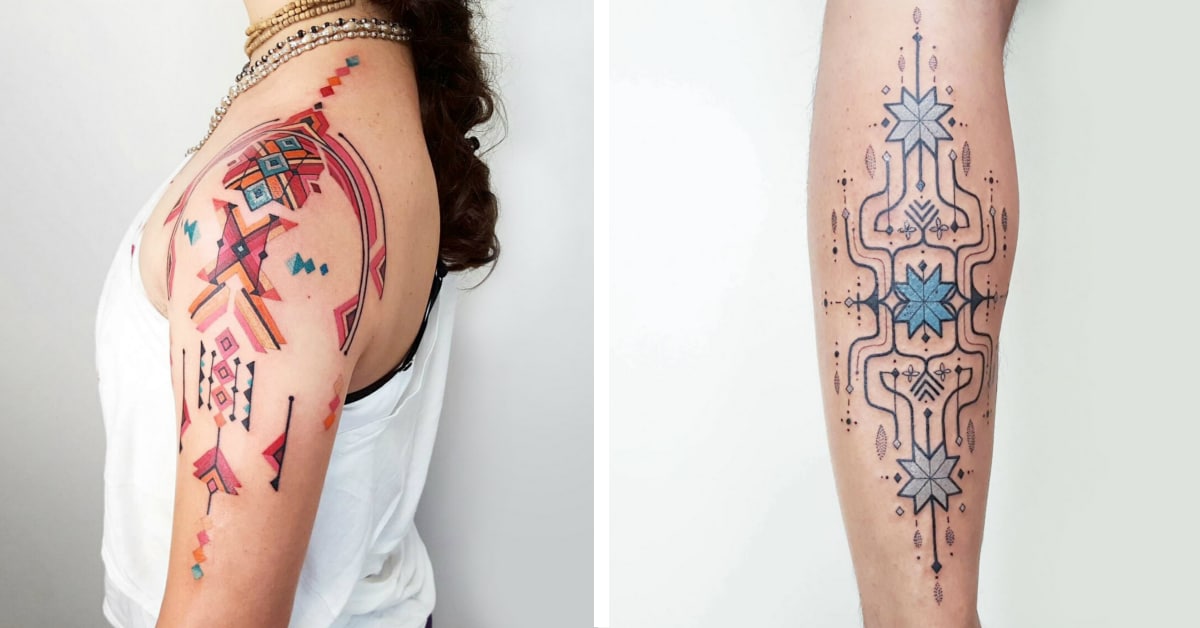 Colorful Amazonian Tribal Tattoos Inspired by Sacred Indigenous ...