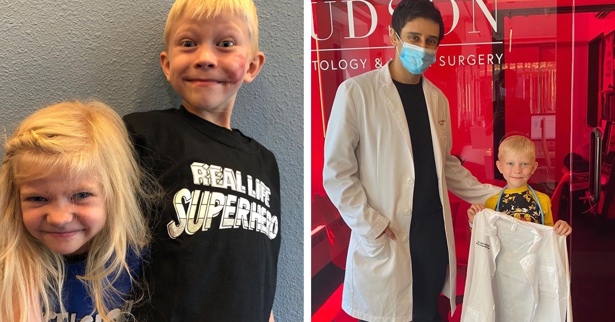Boy Proudly Wears Scar After Saving Younger Sister From Dog Attack | My ...