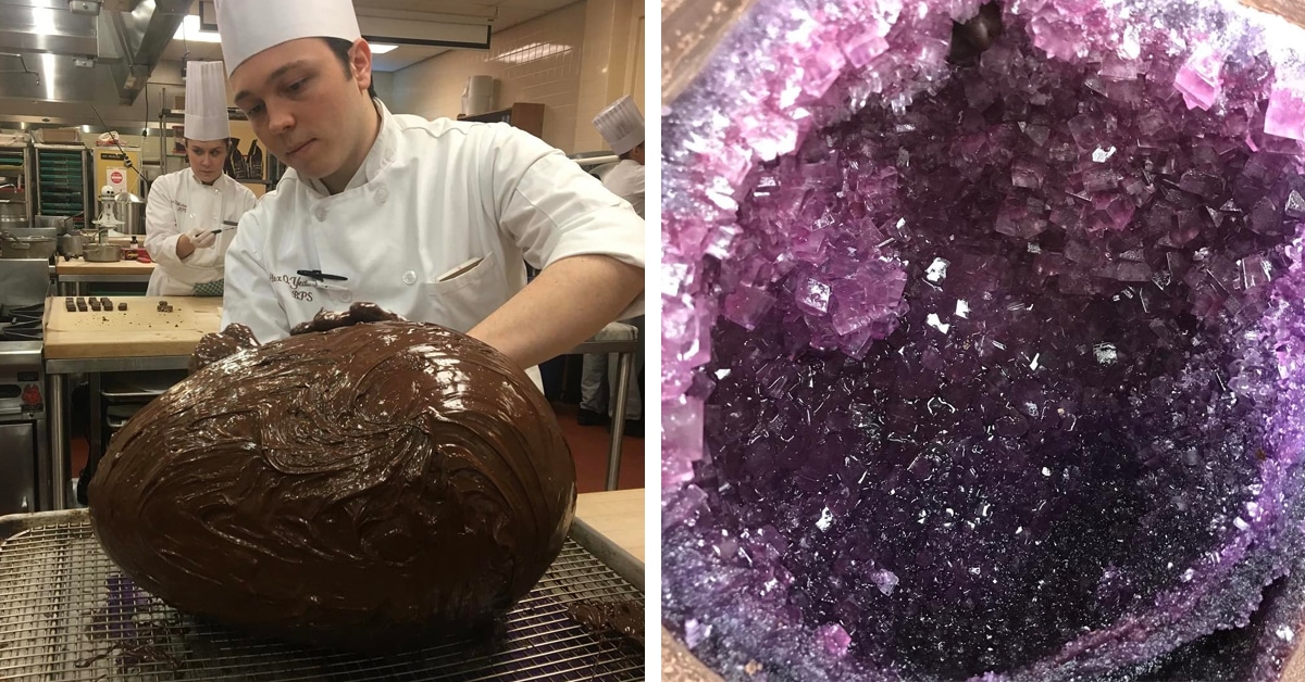 Bakers Crack Open Giant Chocolate Geodes They Spent 6 Months Creating ...