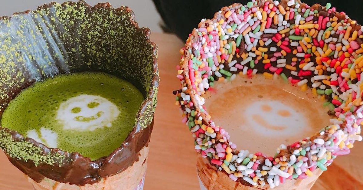 Japanese Cafe Creatively Serves Hot Coffee in a Sugary-Sweet Cone | My ...