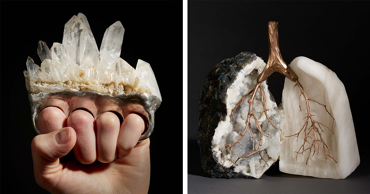 Anatomical Sculptures Made of Crystals Explore Themes of Love and Loss ...