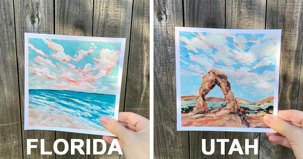 Artist Paints 50 Landscape Paintings Capturing the Natural Beauty of ...