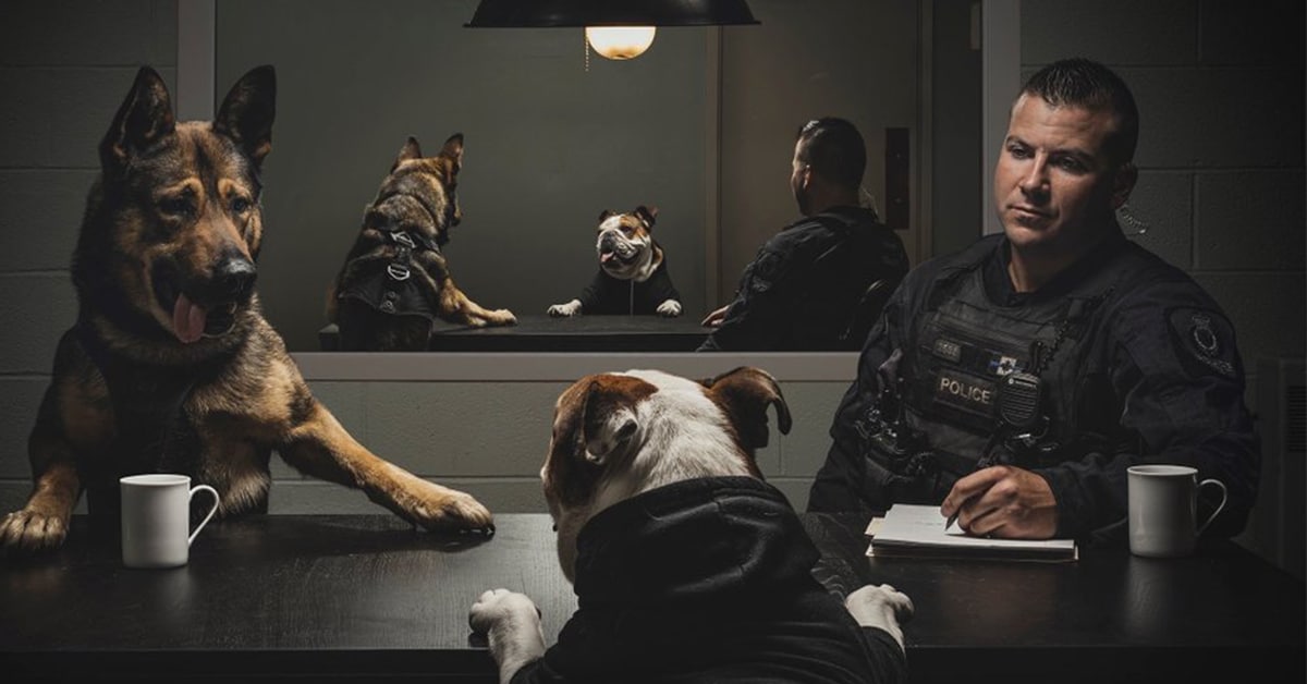 Photogenic Bulldog Gets Stopped on Street to Model for Local Police Dog ...