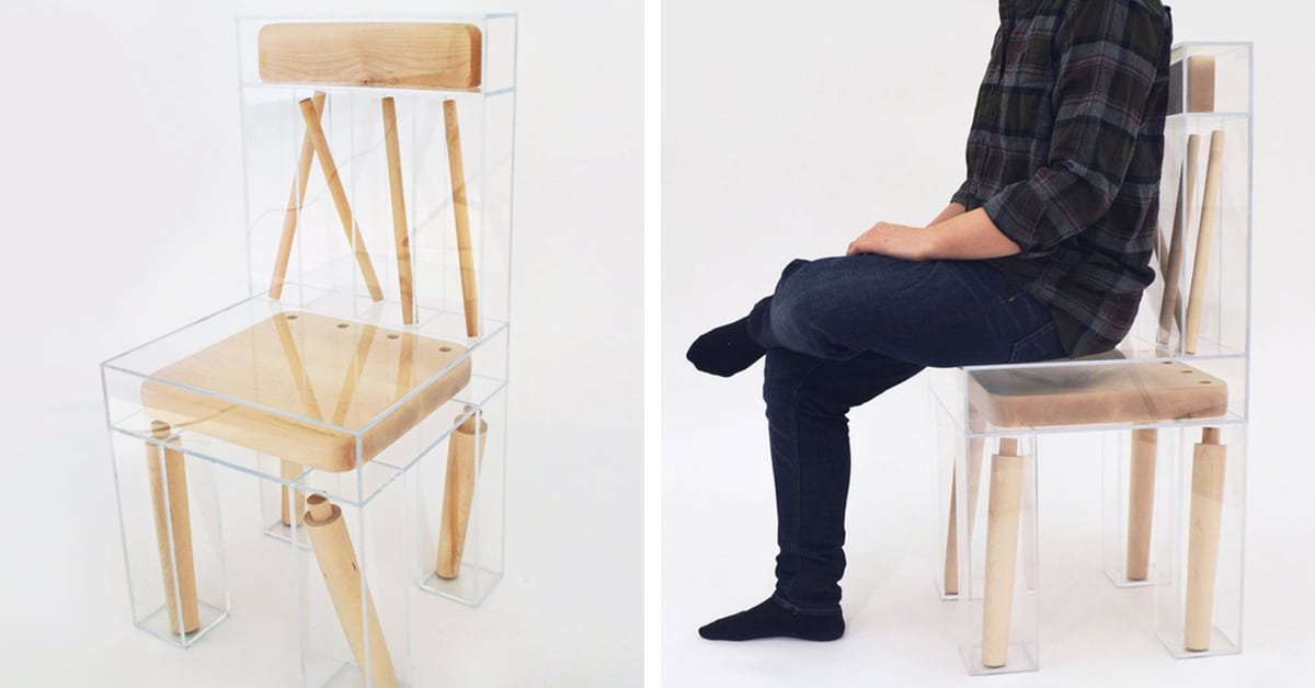 Playful “Exploded Chair” Illusion Looks Like a Seat That’s Falling ...