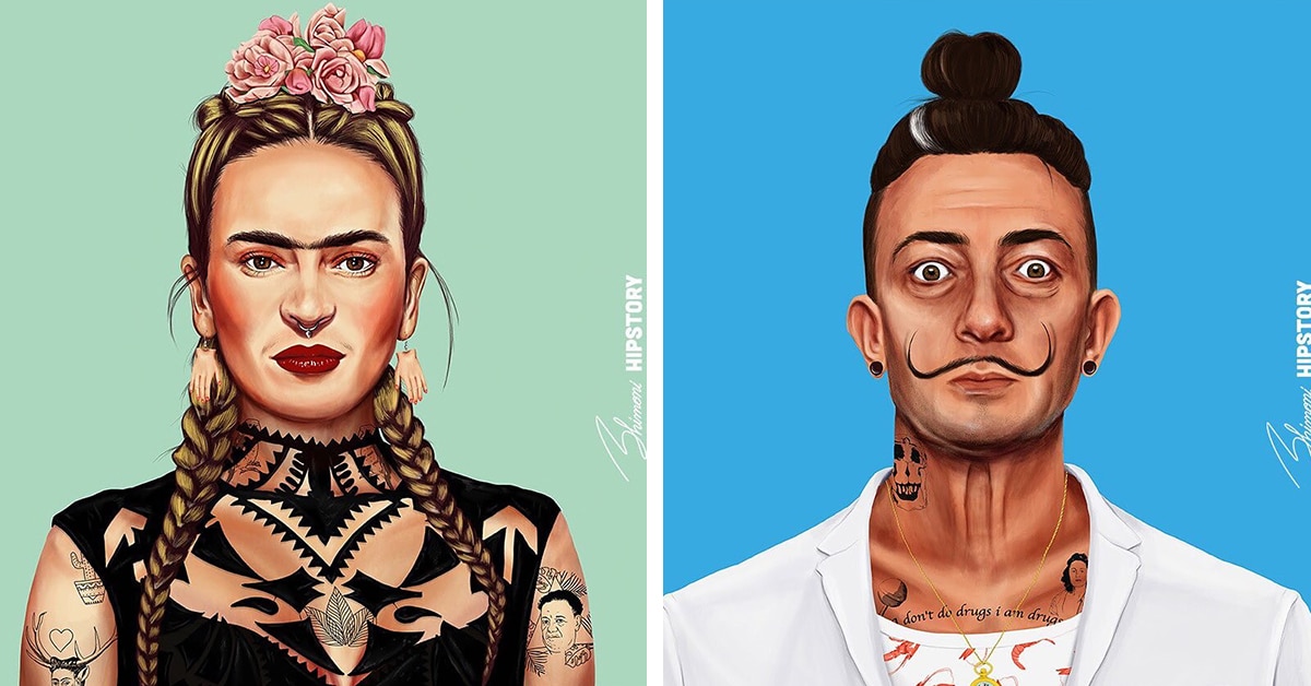 Illustrator Reimagines Iconic Artists as Modern-Day Hipsters | My ...
