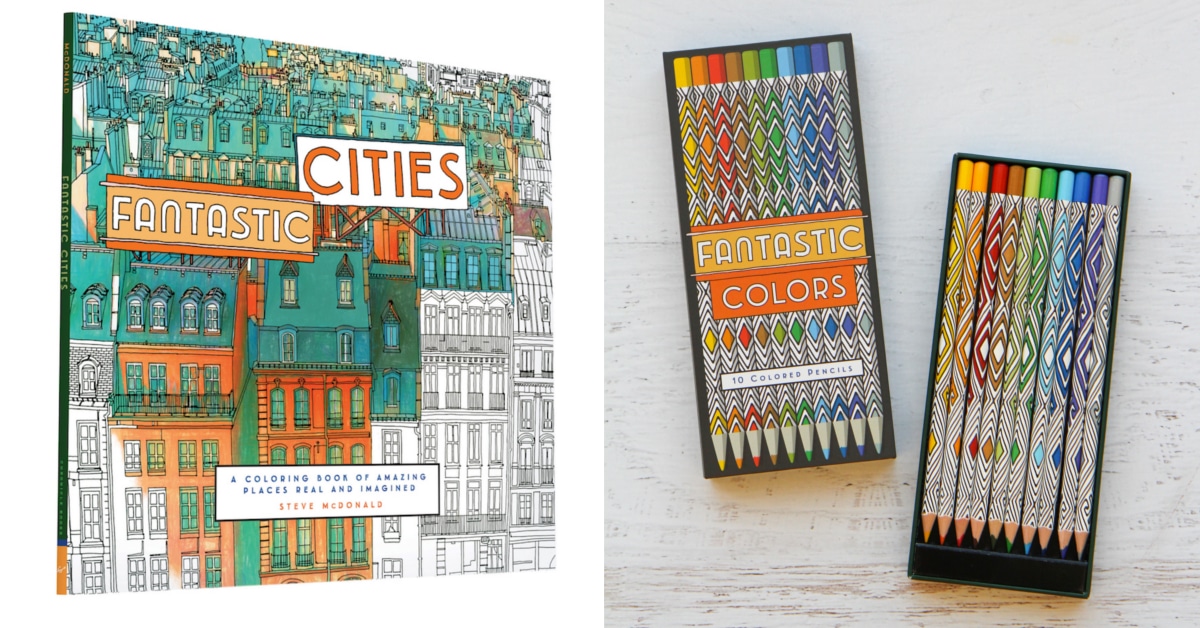 Explore “Fantastic Cities” With This Adult Coloring Book & Matching ...