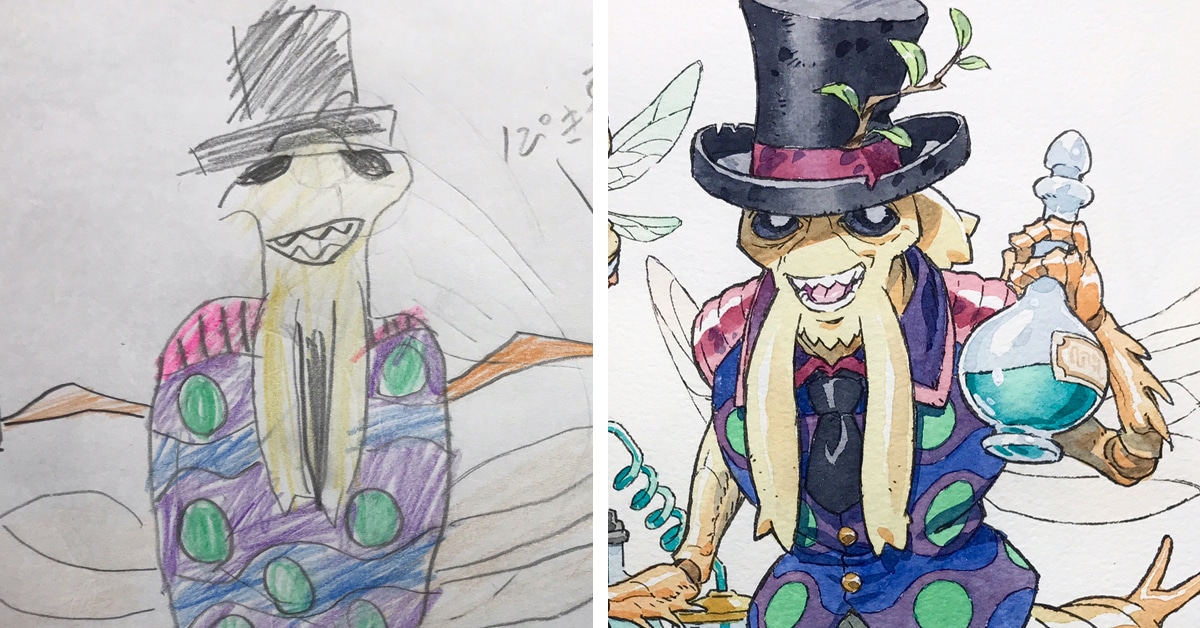 Artistic Dad Continues to Transform His Sons’ Drawings into Expert ...