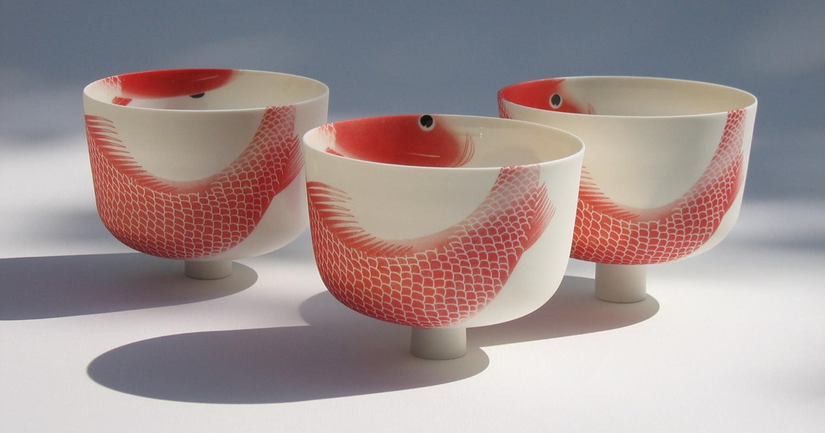 Koi-Inspired Ceramics Playfully Capture the Movements of the Colorful ...