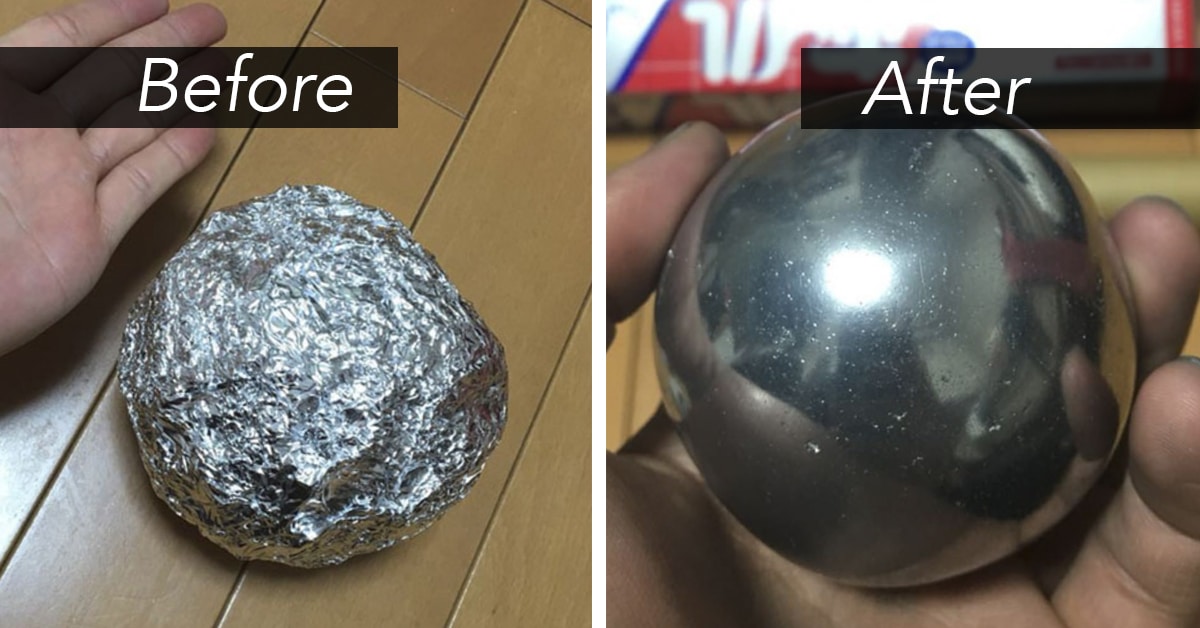 People in Japan Are Polishing Ordinary Aluminum Foil Balls Into Shiny ...