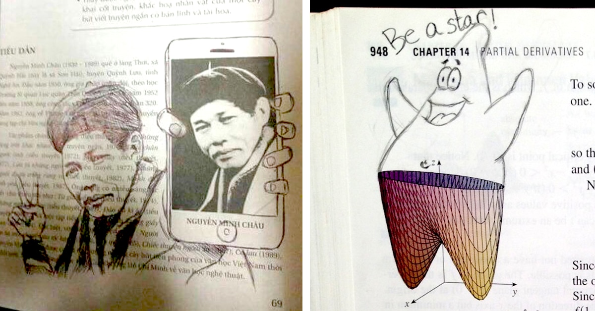 20+ Funny Textbook Doodles That Are So Clever, Teachers Won’t Be Mad ...