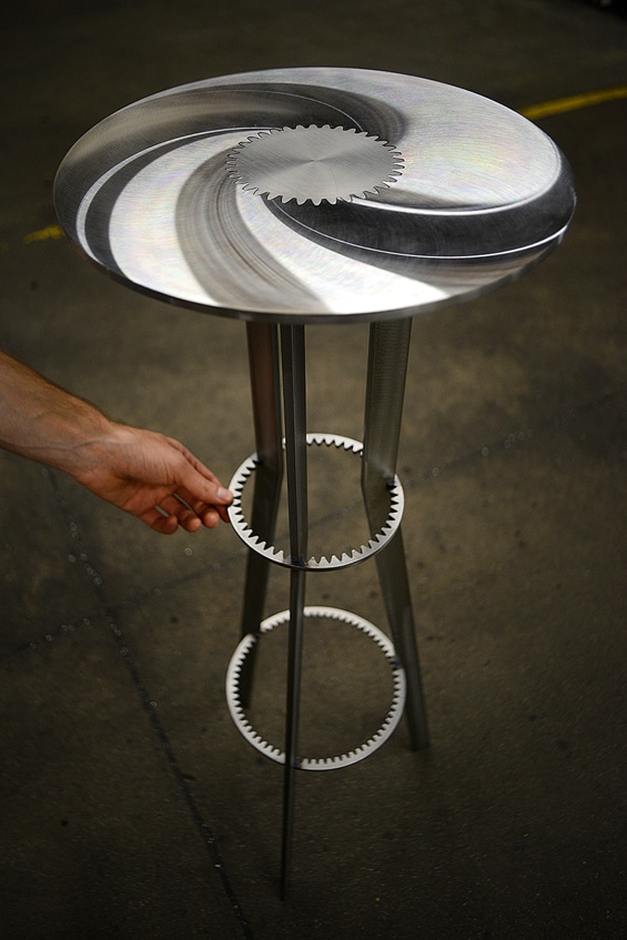 Machine Gears Transformed into Modern Metal Furniture | My Modern Met