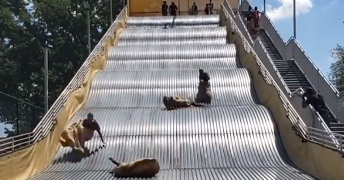 Giant Slide Causes Riders to Become Airborne and Is Shut Down 4 Hours ...