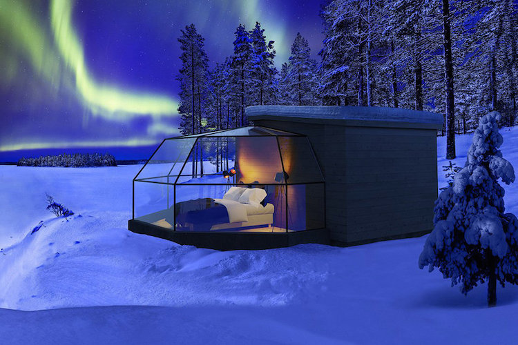 You Can Spend the Night in Luxury Glass Igloos Looking Up at the ...
