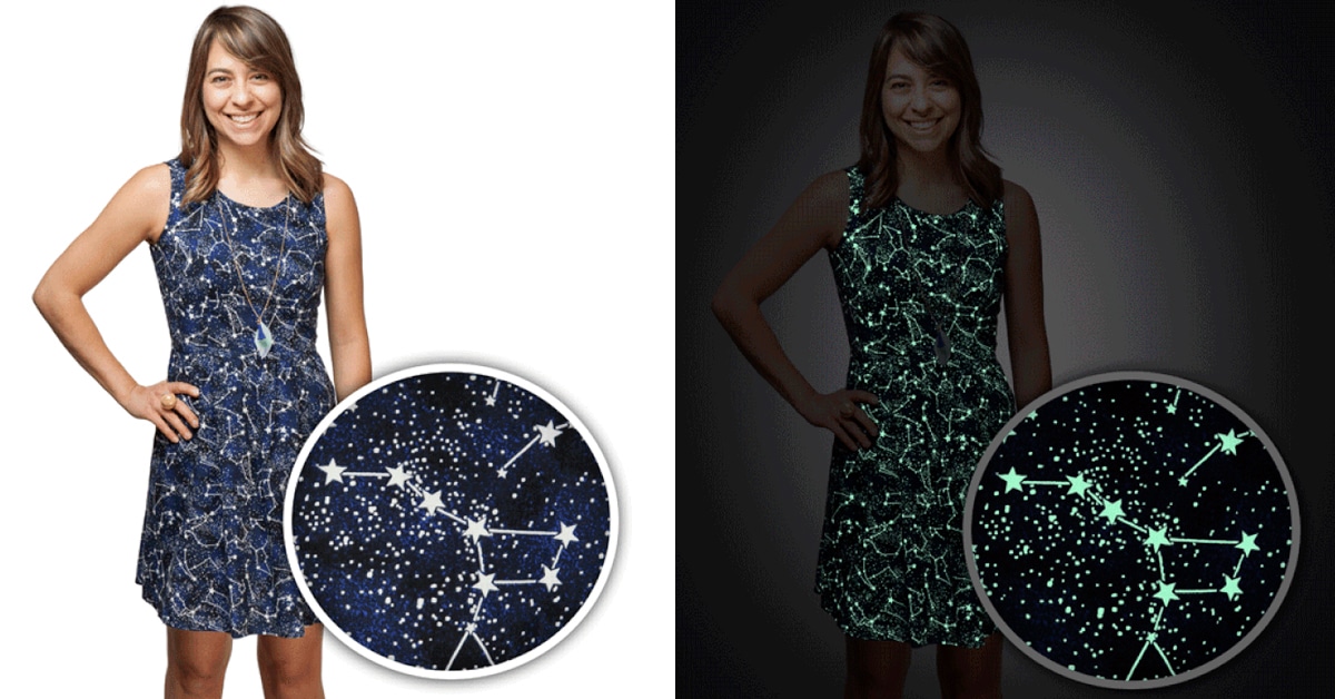 Glow-in-the-Dark Constellation Dress Lights Up Like the Stars at Night ...