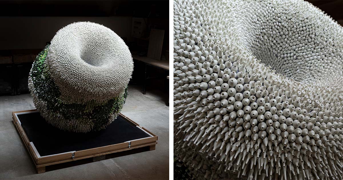 Giant Sculpture Is Made up of 70,000 Hand-Crafted Ceramic Vases | My ...
