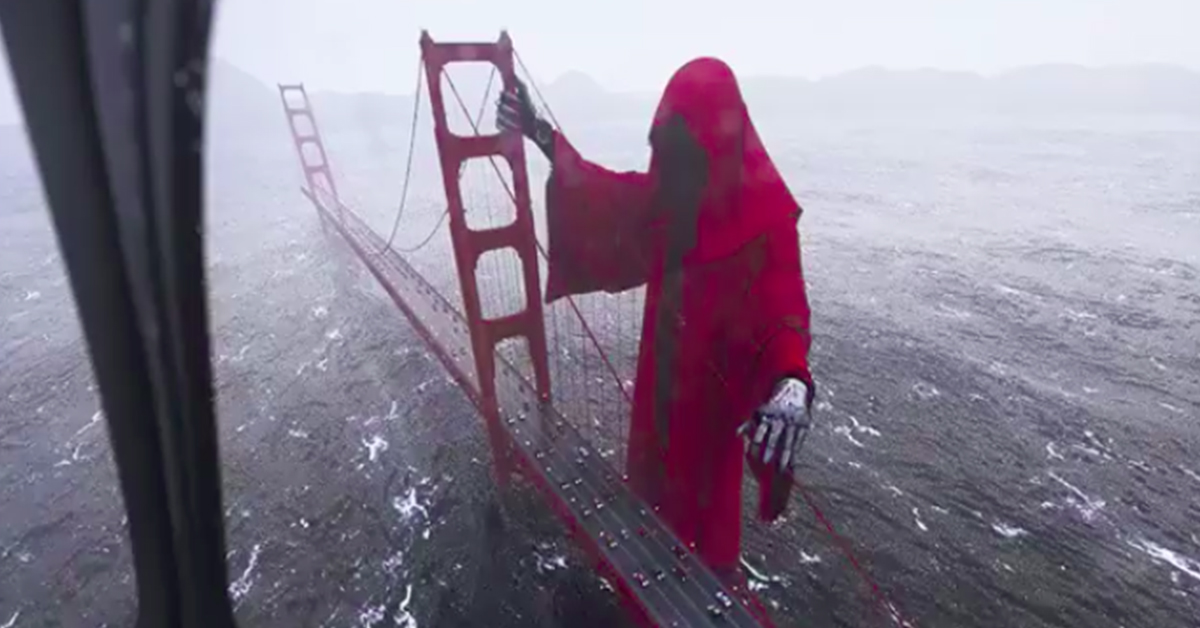 Incredibly Realistic VFX of Giant Grim Reaper Menacingly Keeping Watch ...