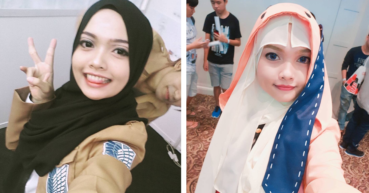 Woman Uses Her Hijab to Creatively Cosplay as Japanese Anime Characters ...