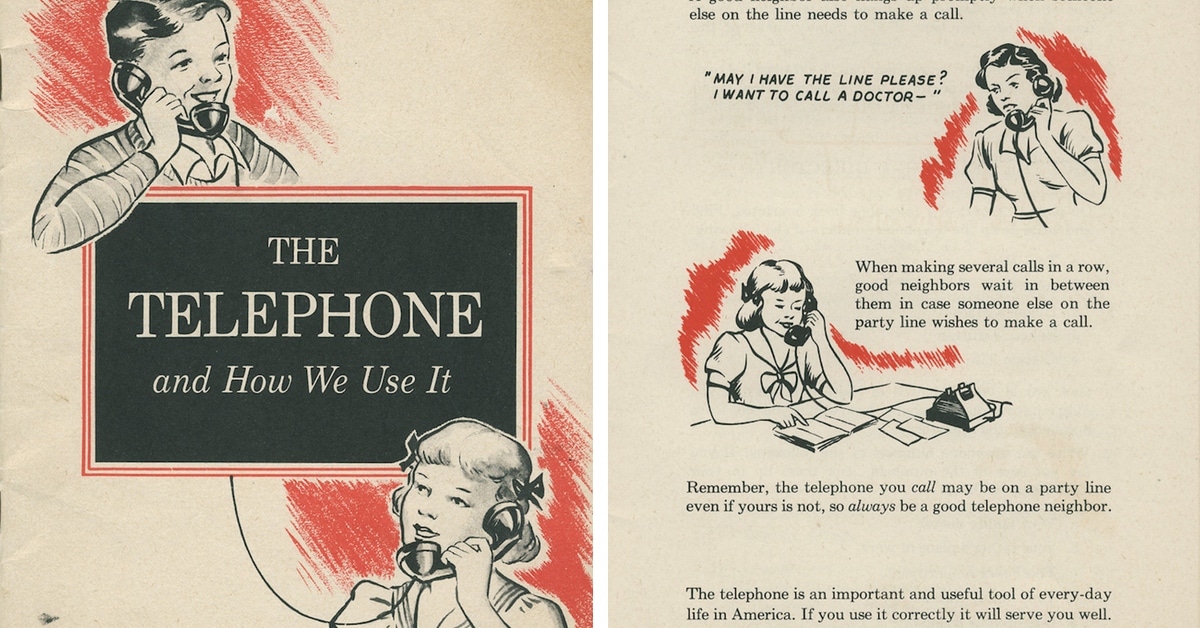 Vintage Booklet Teaches People How to Use a Telephone | My Modern Met