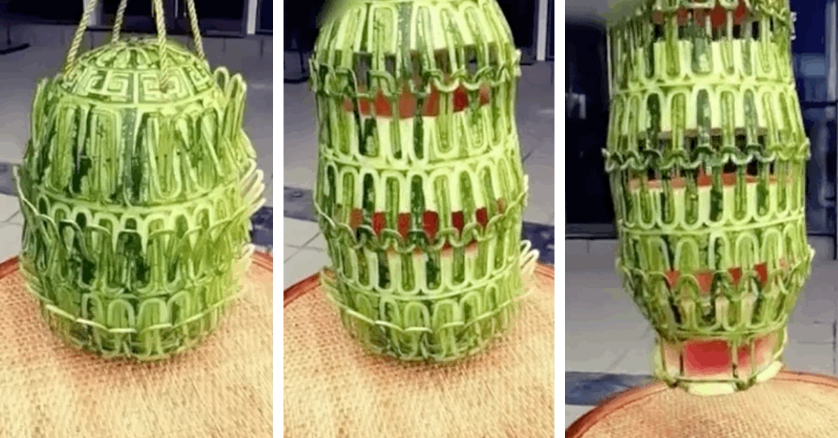 Amazing Fruit Carving Transforms Watermelon into a Shape-Shifting ...