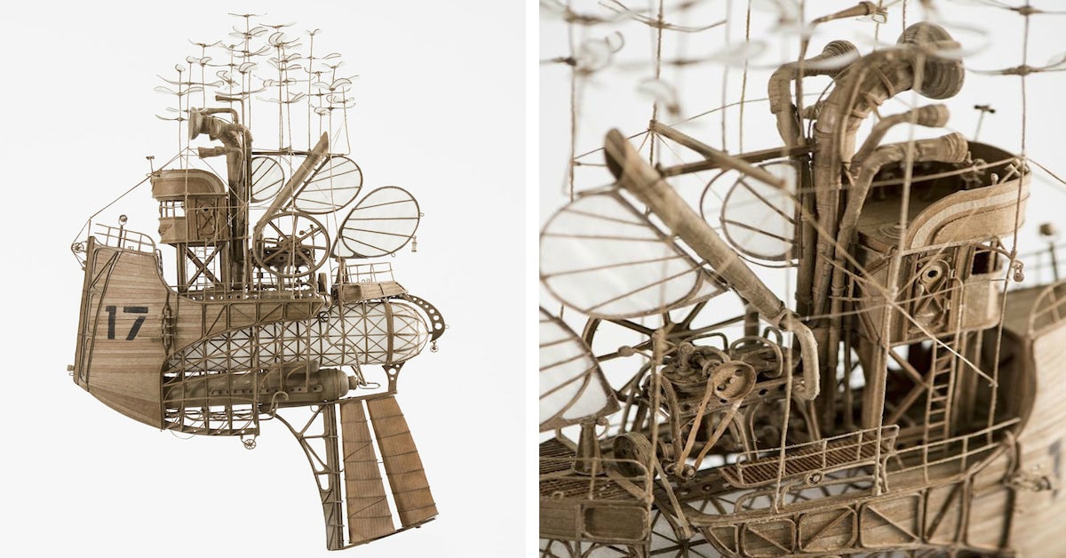 Artist Meticulously Crafts Steampunk-Inspired Flying Machines From ...