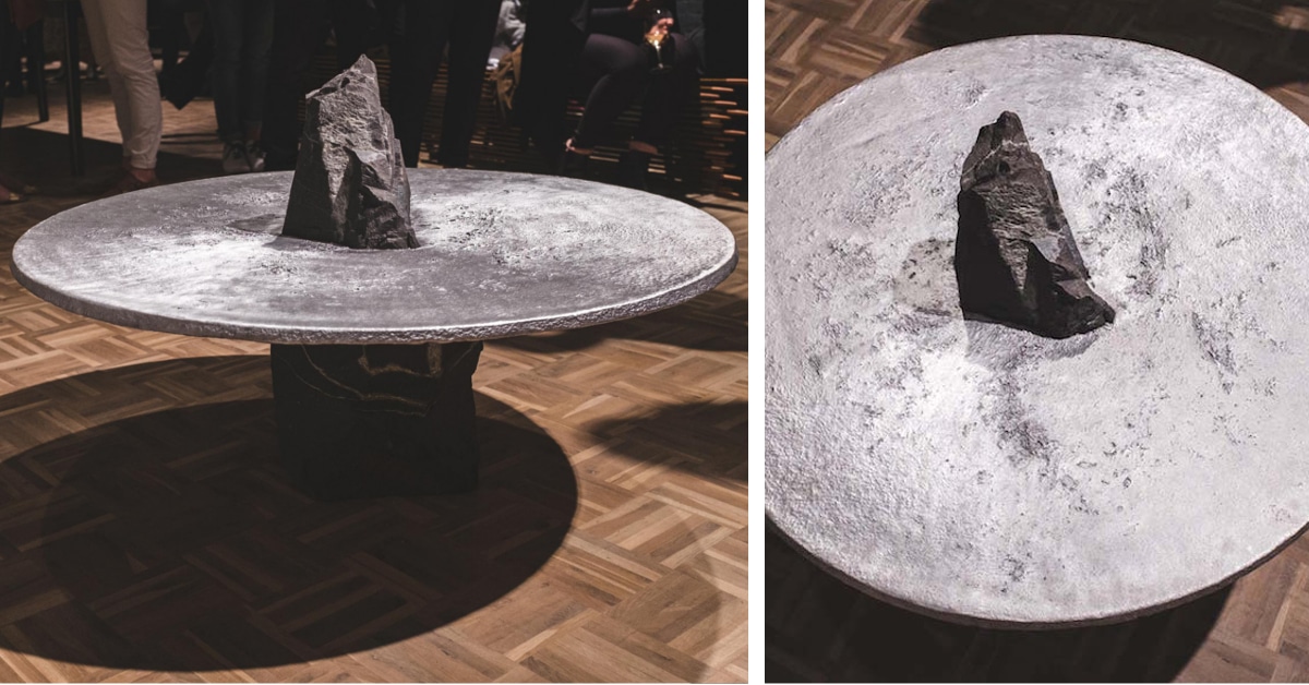Stunning Lunar Table Mimics the Moon with Molten Aluminum | My Modern Met