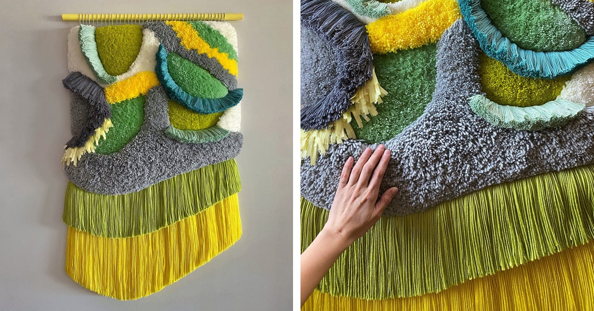 Giant Weavings Are a Mesmerizing Combination of Rainbow Hues and ...