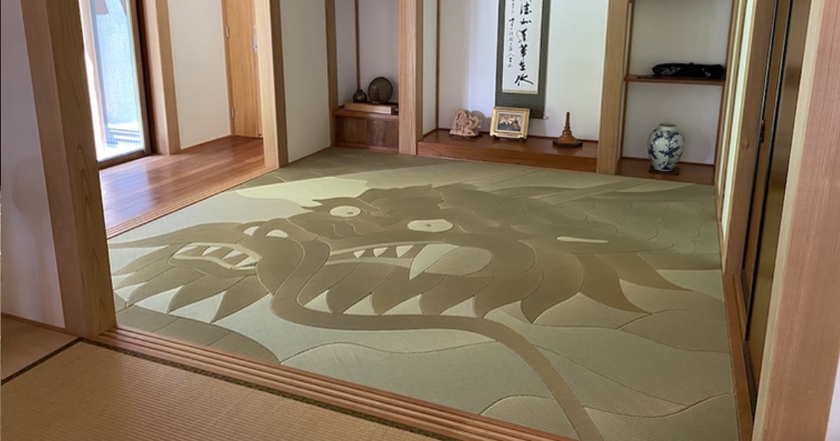 Ferocious Dragon Created Using Traditional Japanese Tatami Mats | My ...