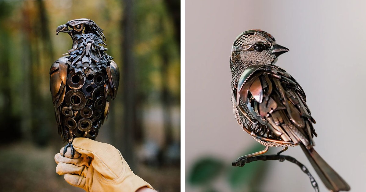 Artist Transforms Discarded Scrap Metal Into Exquisite Animal ...