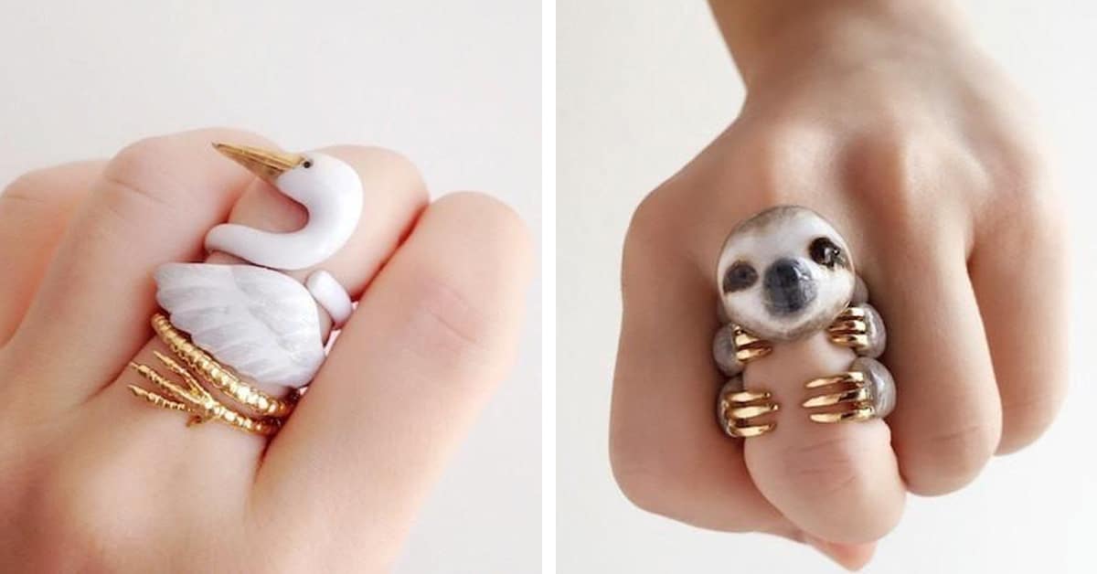 Delightful 3-Piece Rings Turn Into Adorable Animals When Worn At Once ...