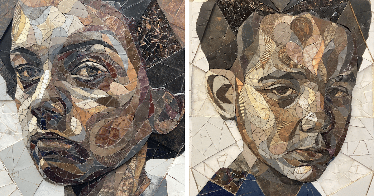Artist Turns Scrap Metal Into Mosaic Portraits To Highlight Locals Who ...