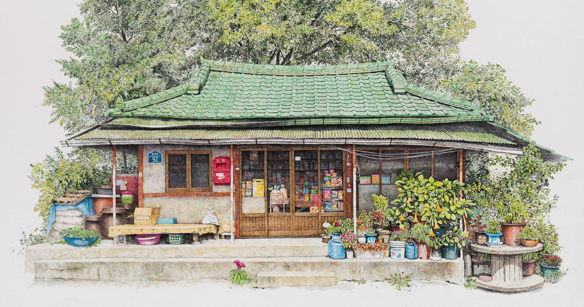 Delicate Pen Drawings Pay Homage To Small Convenience Stores in South ...
