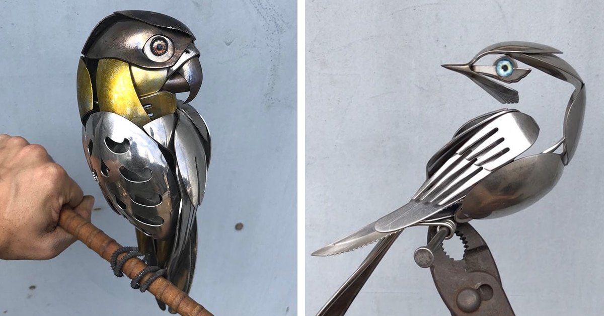 Artist Turns Unwanted Scrap Metal into Magnificent Bird Sculptures | My ...