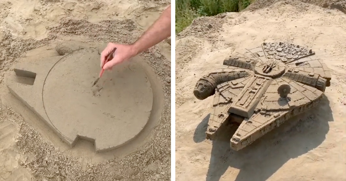 Artist Sculpts Incredible Millennium Falcon Sculpture and Cockpit From ...
