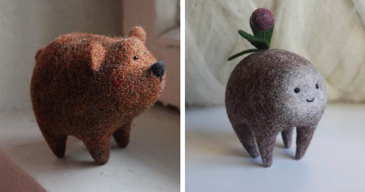 Textile Artist Creates Playful Felt Critters That Will Put a Smile On ...