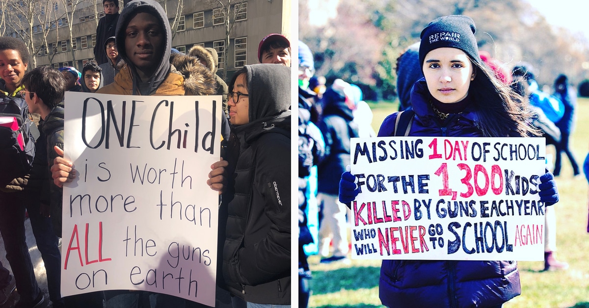 30 Powerful Signs From Students in National School Walkout for Stricter ...