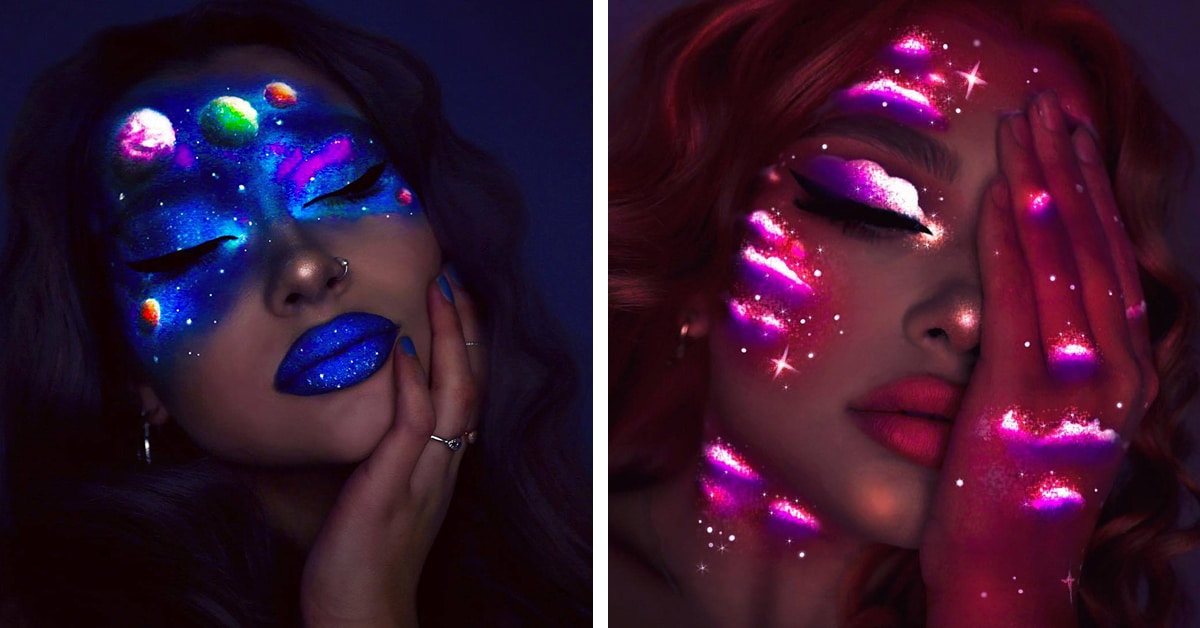 Makeup Artist Uses Neon Colors to Create Dazzling Glow-in-the-Dark ...