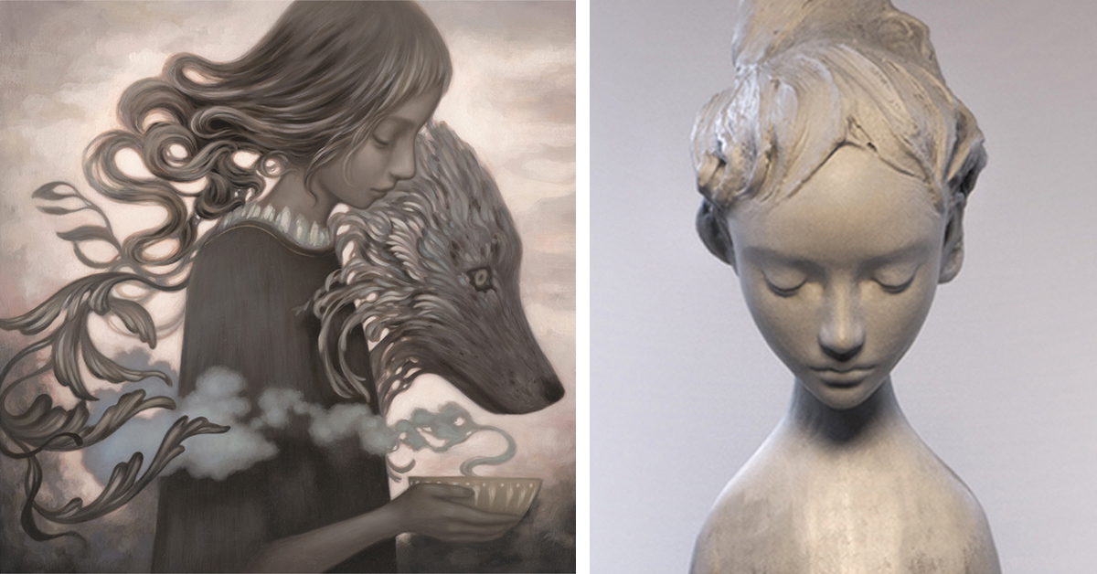 Ethereal Oil Paintings and Figurative Sculptures Merge Nature With ...