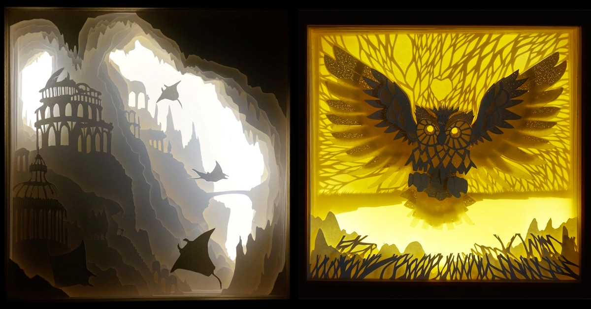 Enchanting Paper-Cut Light Boxes Illuminate Mythical Scenes | My Modern Met