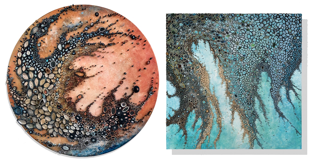 Scrolls of Colorful Paper Meticulously Arranged Into Vibrant Organic ...