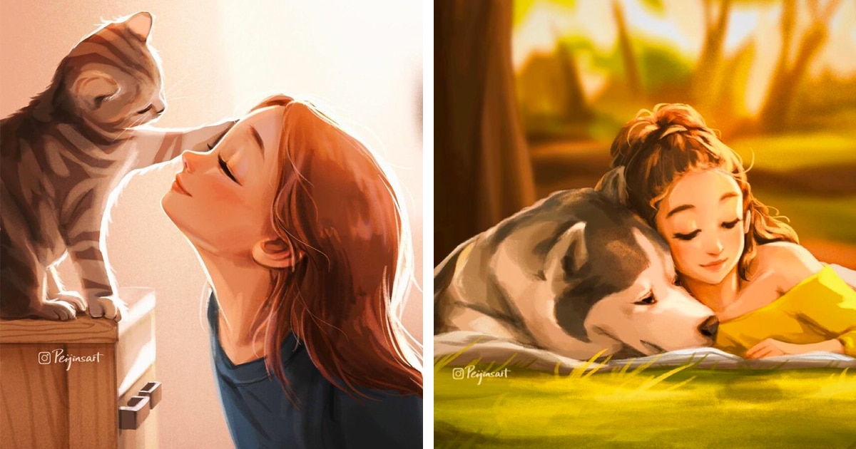 Artist Illustrates How Animals Make Even the Simplest Moments Seem So ...