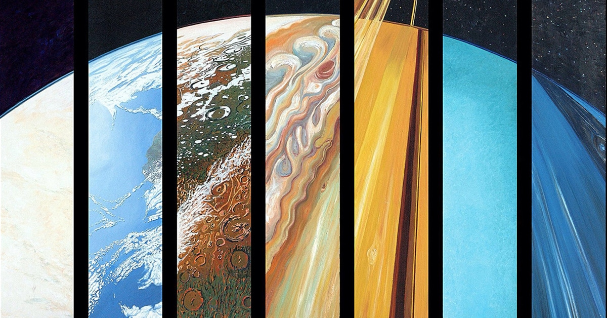 Amazing Painting Reimagines All the Planets in Perfect Alignment Along ...