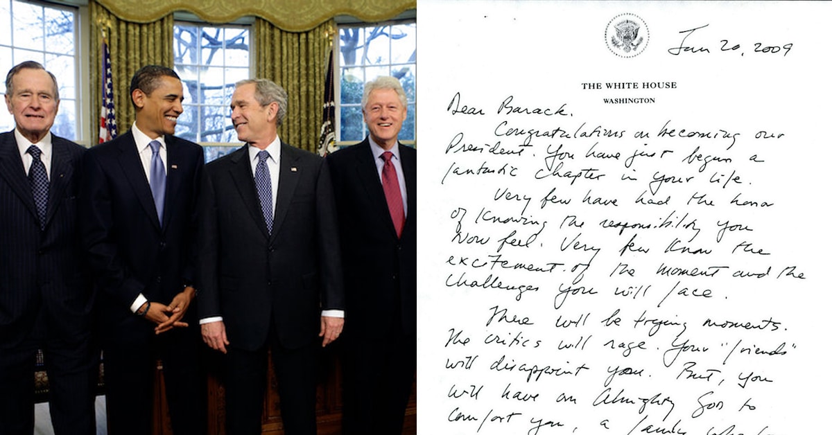 Encouraging Letters Written by Outgoing U.S. Presidents to Incoming ...